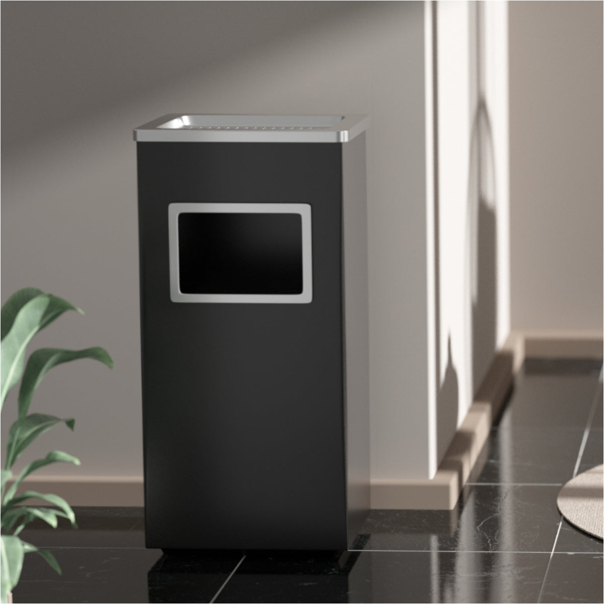 restaurant trash can | lobby trash cans | movie theater trash can